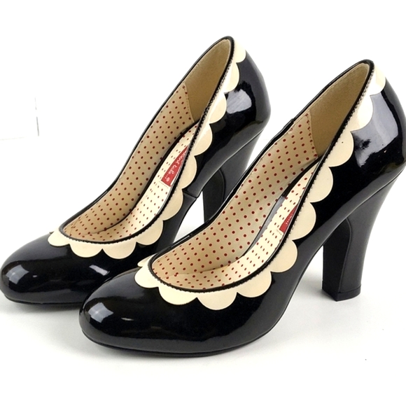 Modcloth | Shoes | Bait Varah Retro Pinup Round Toe Vegan Leather ...